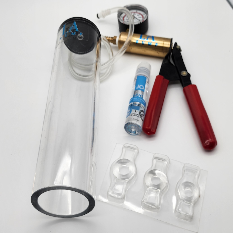 Deluxe Penis Pump Kit for Erectile Dysfunction 1.75” Cylinder with Com ...
