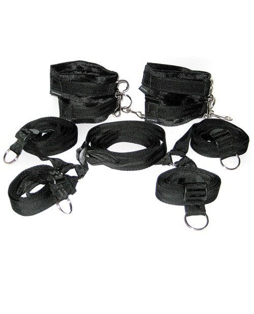 Ultimate Bed Bondage Kit Adjustable Under-Mattress Restraints with Pad ...